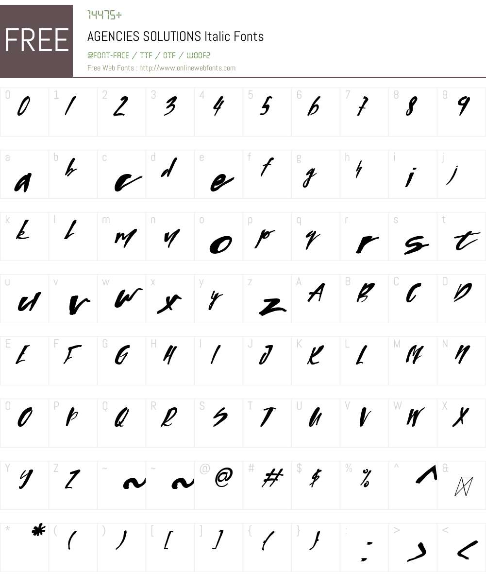 AGENCIES SOLUTIONS 1.001 Fonts Free Download - OnlineWebFonts.COM
