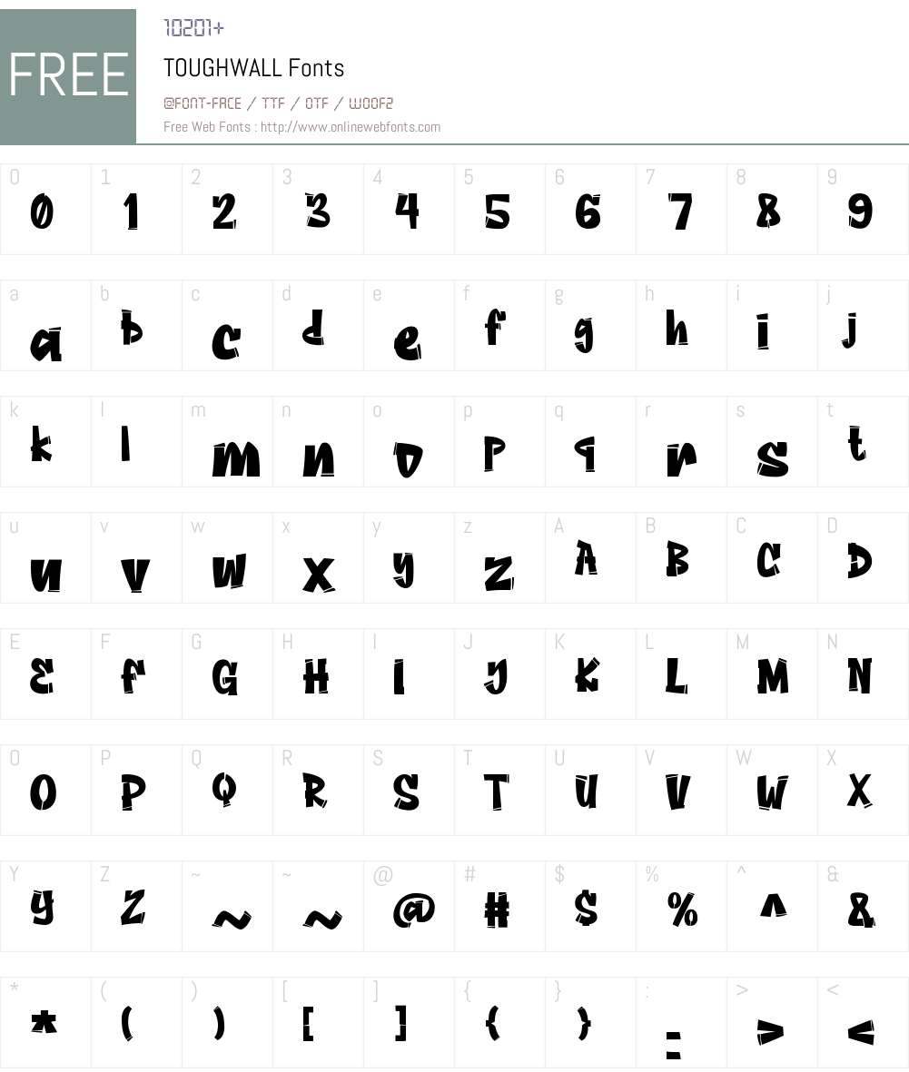 TOUGHWALL 1.001;Fontself Maker 3.5.4 Fonts Free Download ...