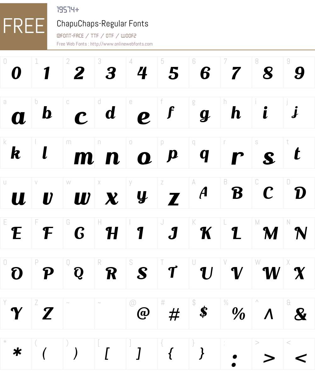 Chapu Chaps 1.000 Fonts Free Download - OnlineWebFonts.COM