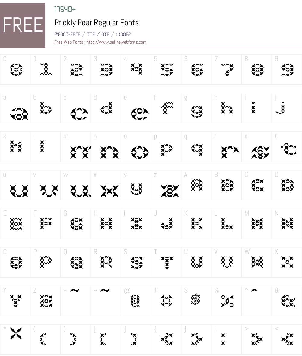 Prickly Pear Regular 1.0 Fonts Free Download - OnlineWebFonts.COM