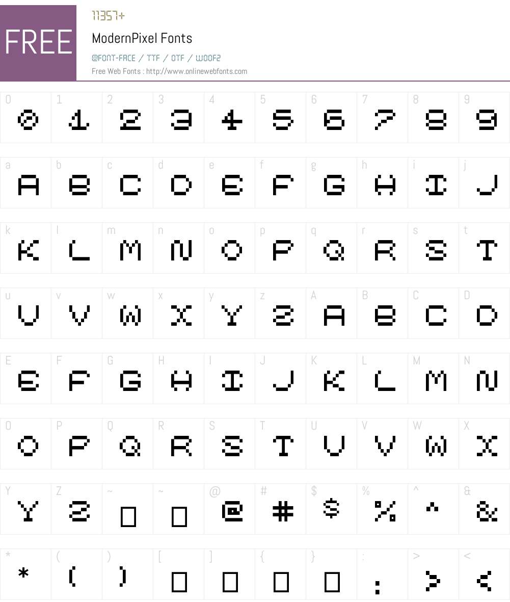 ModernPixel 001.000 Fonts Free Download - OnlineWebFonts.COM