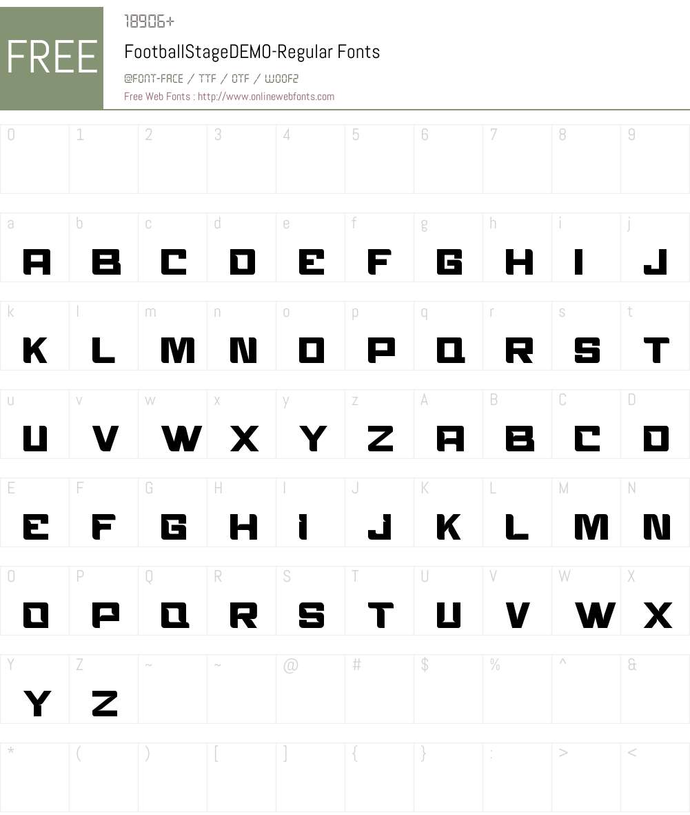 Football Stage DEMO 1.000 Fonts Free Download - OnlineWebFonts.COM