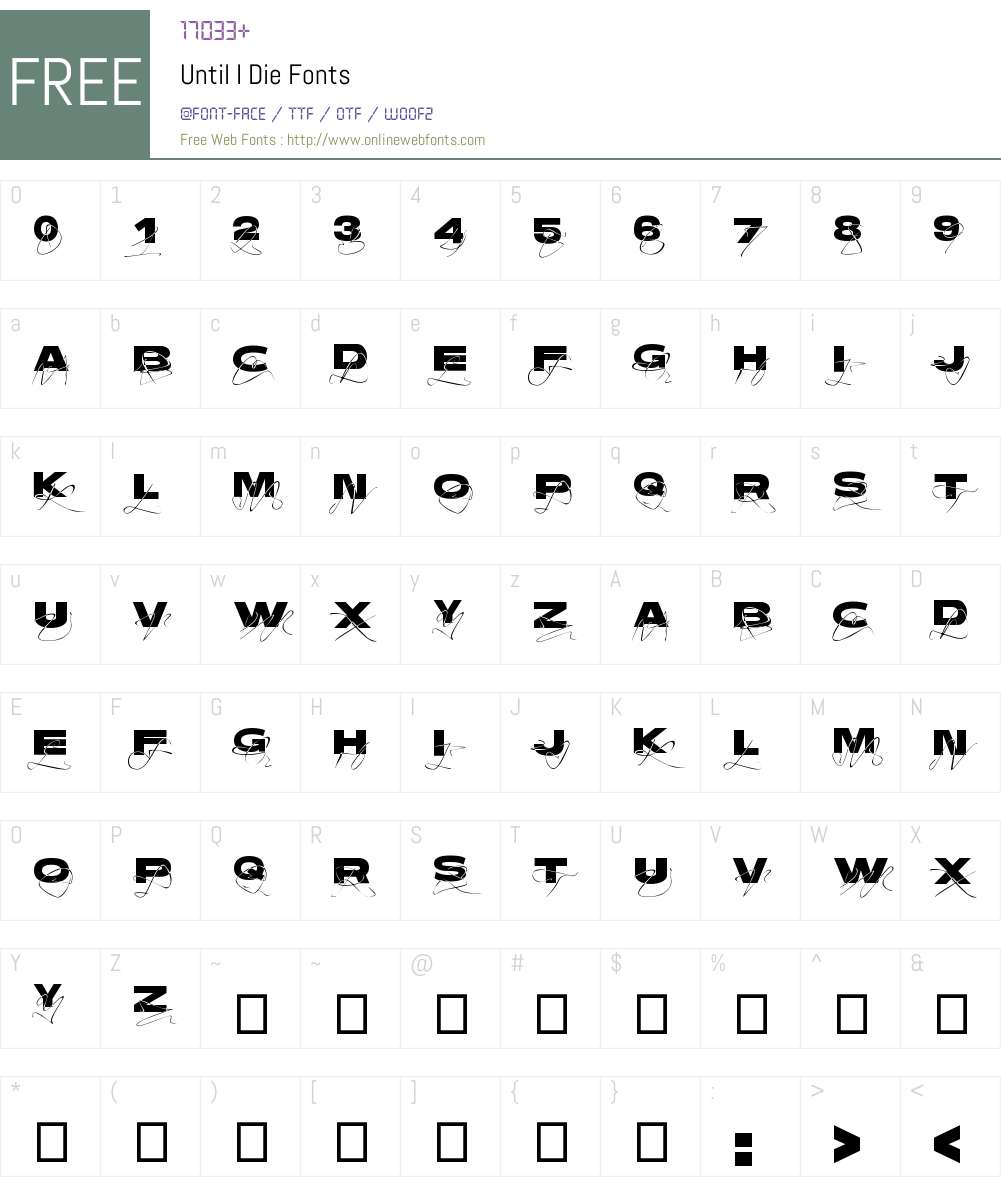 Until I Die 001.000 Fonts Free Download - OnlineWebFonts.COM