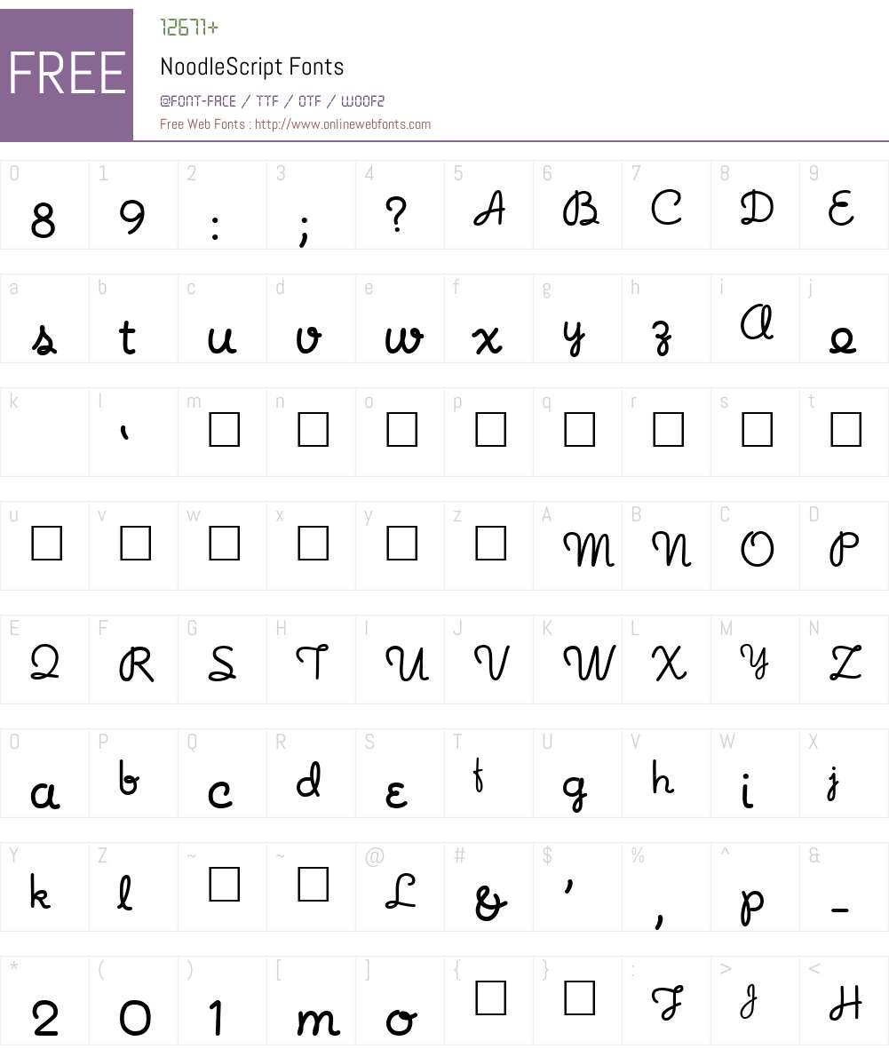 NoodleScript V1 Altsys Metamorphosis:9/2/99 Fonts Free Download ...