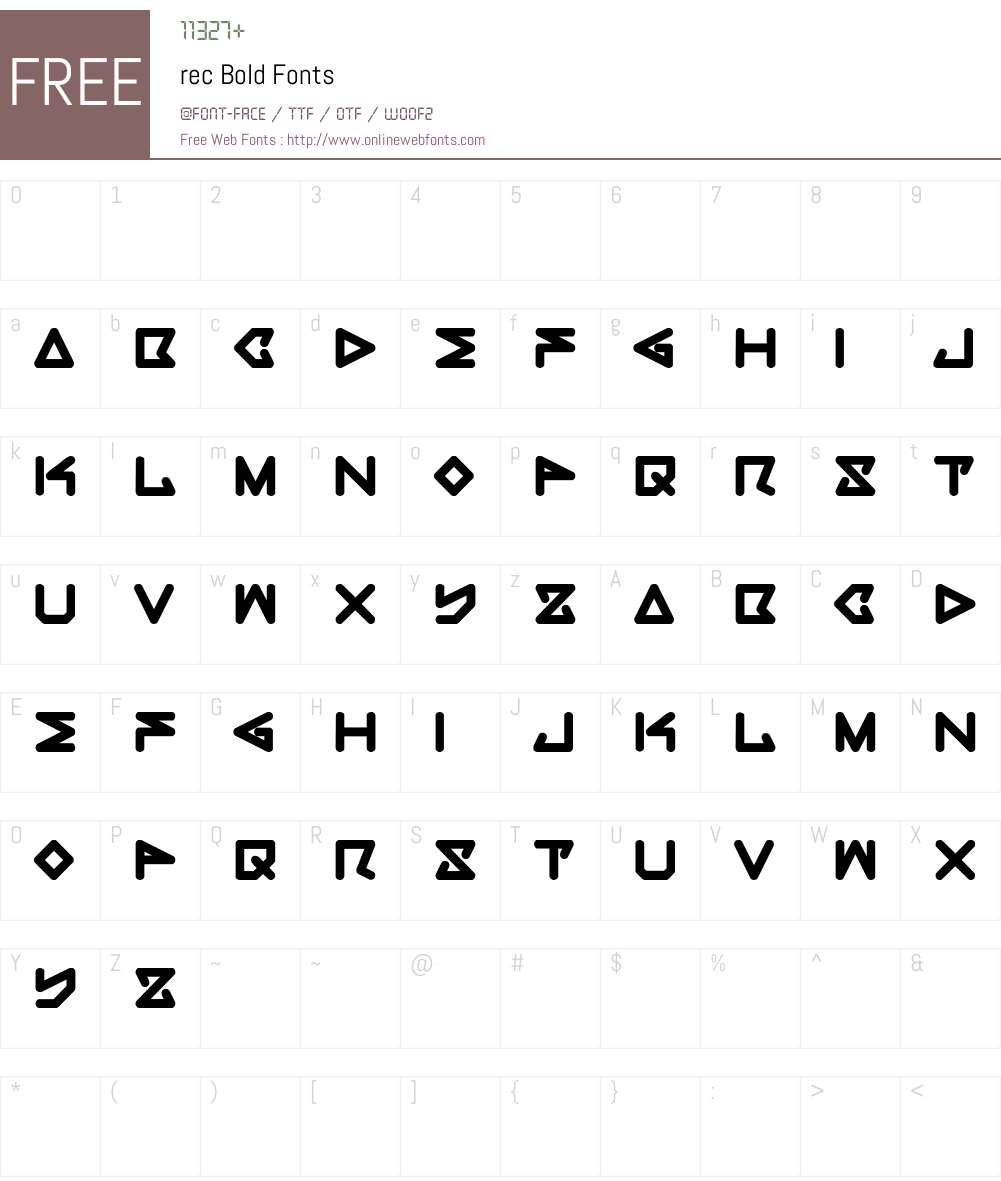 rec Bold 001.000 Fonts Free Download - OnlineWebFonts.COM