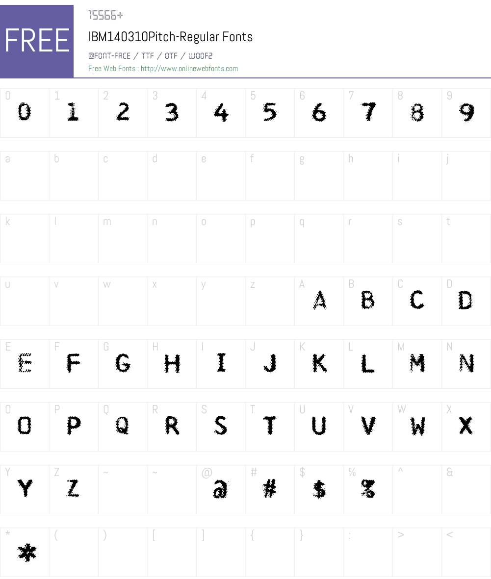 IBM 1403 10 Pitch 1.000 Fonts Free Download - OnlineWebFonts.COM