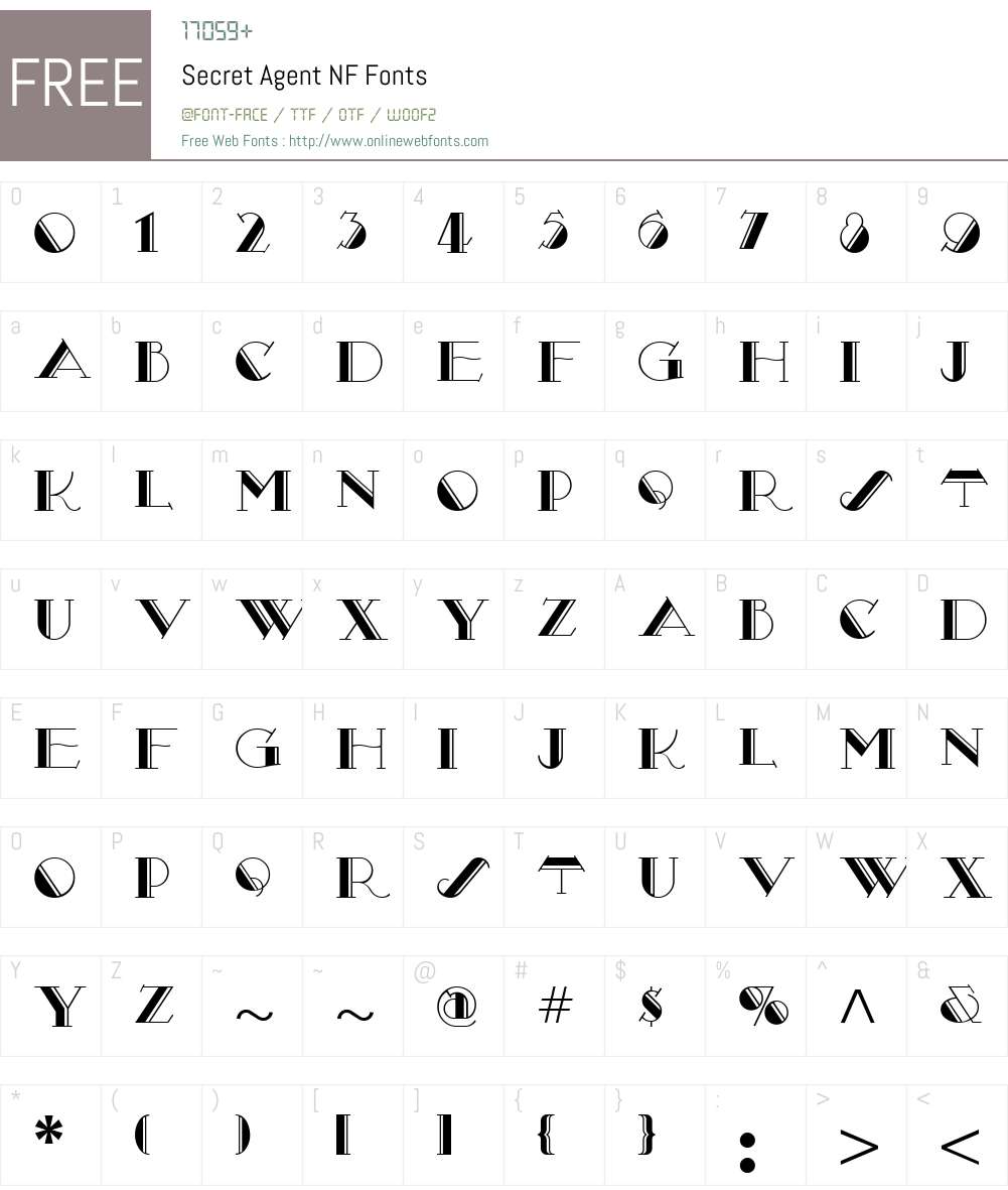 Secret Agent NF Macromedia Fontographer 4.1 07.10.2003 Fonts Free ...