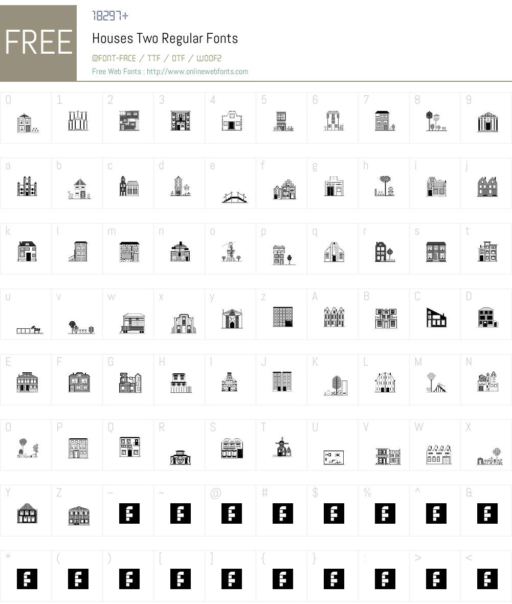 Houses Two Regular 1.0 Fonts Free Download - OnlineWebFonts.COM