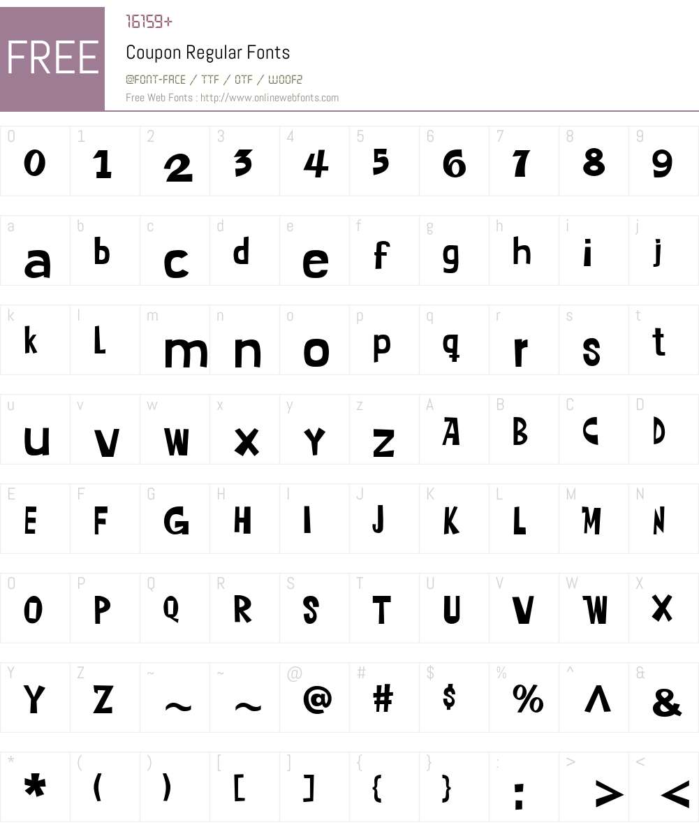 Coupon 1.000 Fonts Free Download - OnlineWebFonts.COM