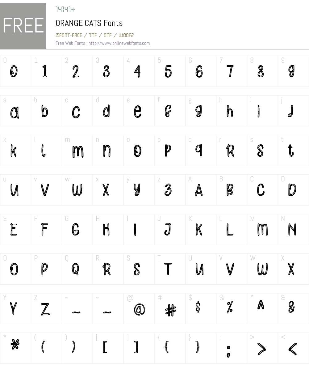 ORANGE CATS 1.00;March 1, 2020;FontCreator 12.0.0.2547 64-bit Fonts ...