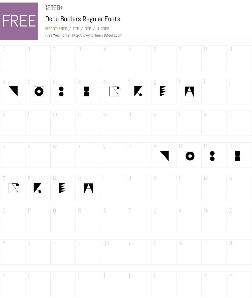 Deco Borders 1.000 Fonts Free Download - OnlineWebFonts.COM