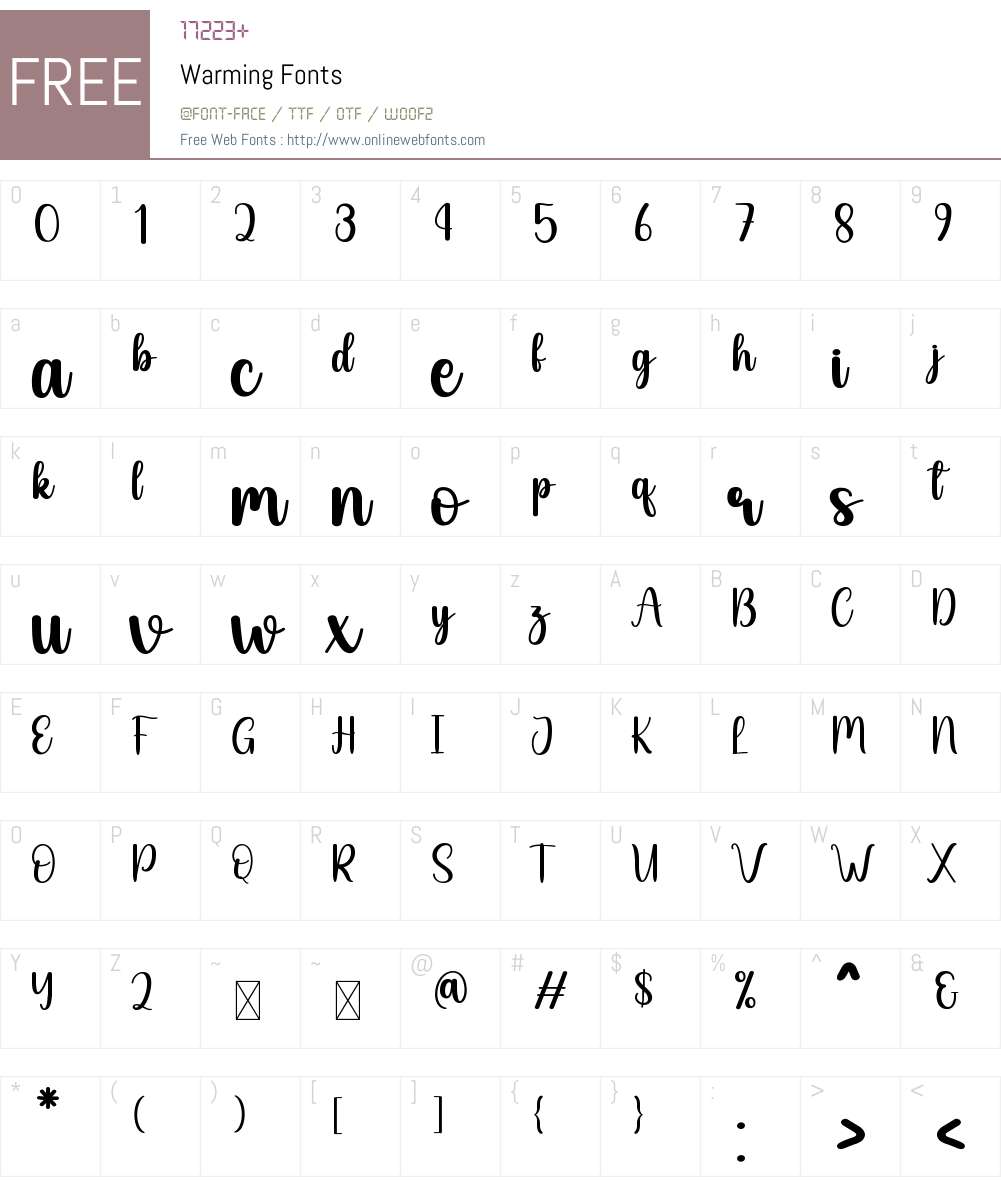 Warming 1.002;Fontself Maker 3.5.8 Fonts Free Download - OnlineWebFonts.COM