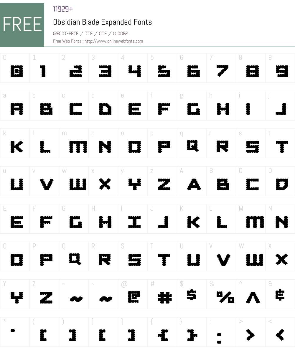 Obsidian Blade Expanded 1.0; 2020 Fonts Free Download - OnlineWebFonts.COM