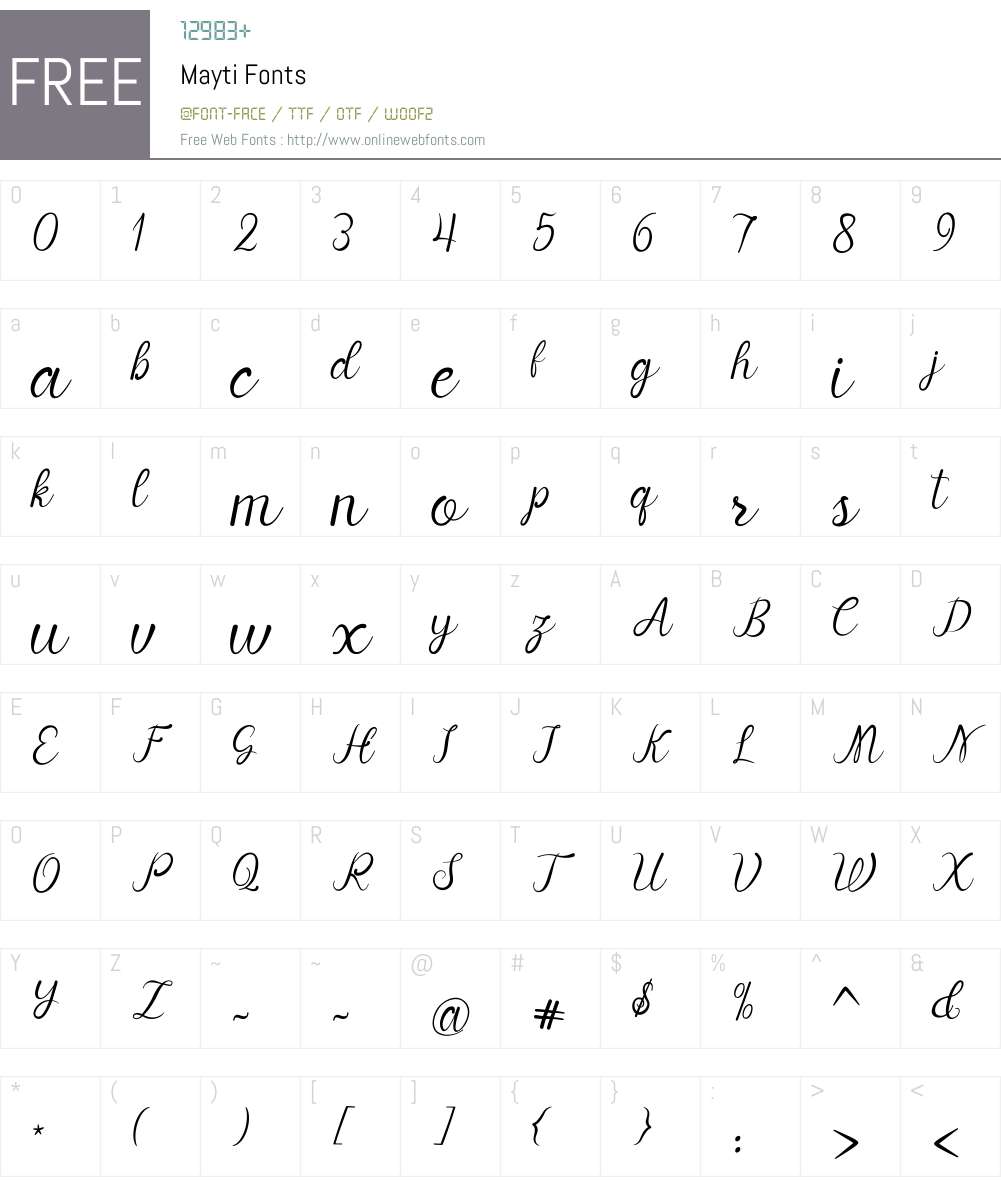 Mayti 1.000 Fonts Free Download - OnlineWebFonts.COM