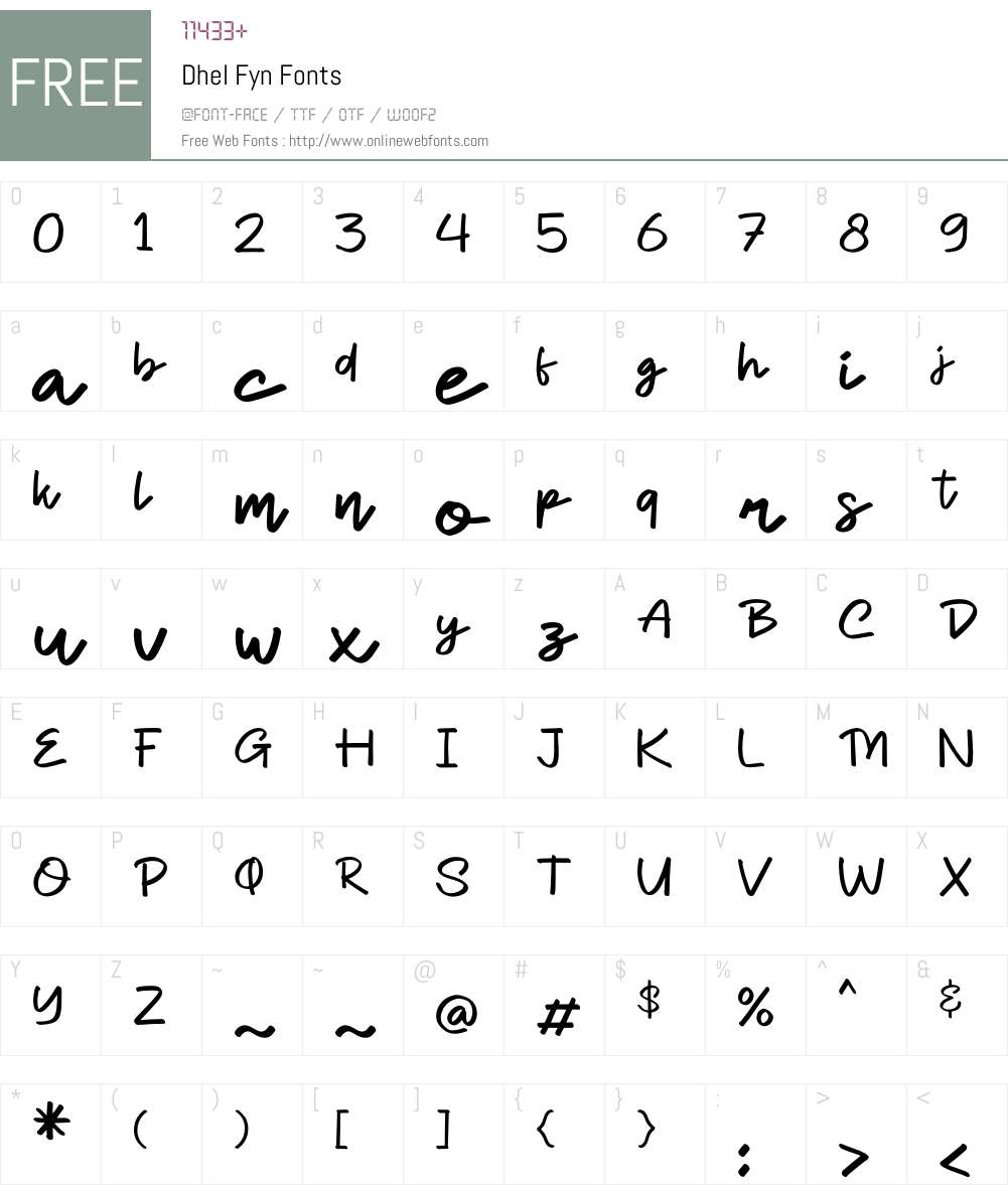 Dhel Fyn 1.00;March 25, 2024;FontCreator 13.0.0.2680 64-bit Fonts Free Download - OnlineWebFonts.COM