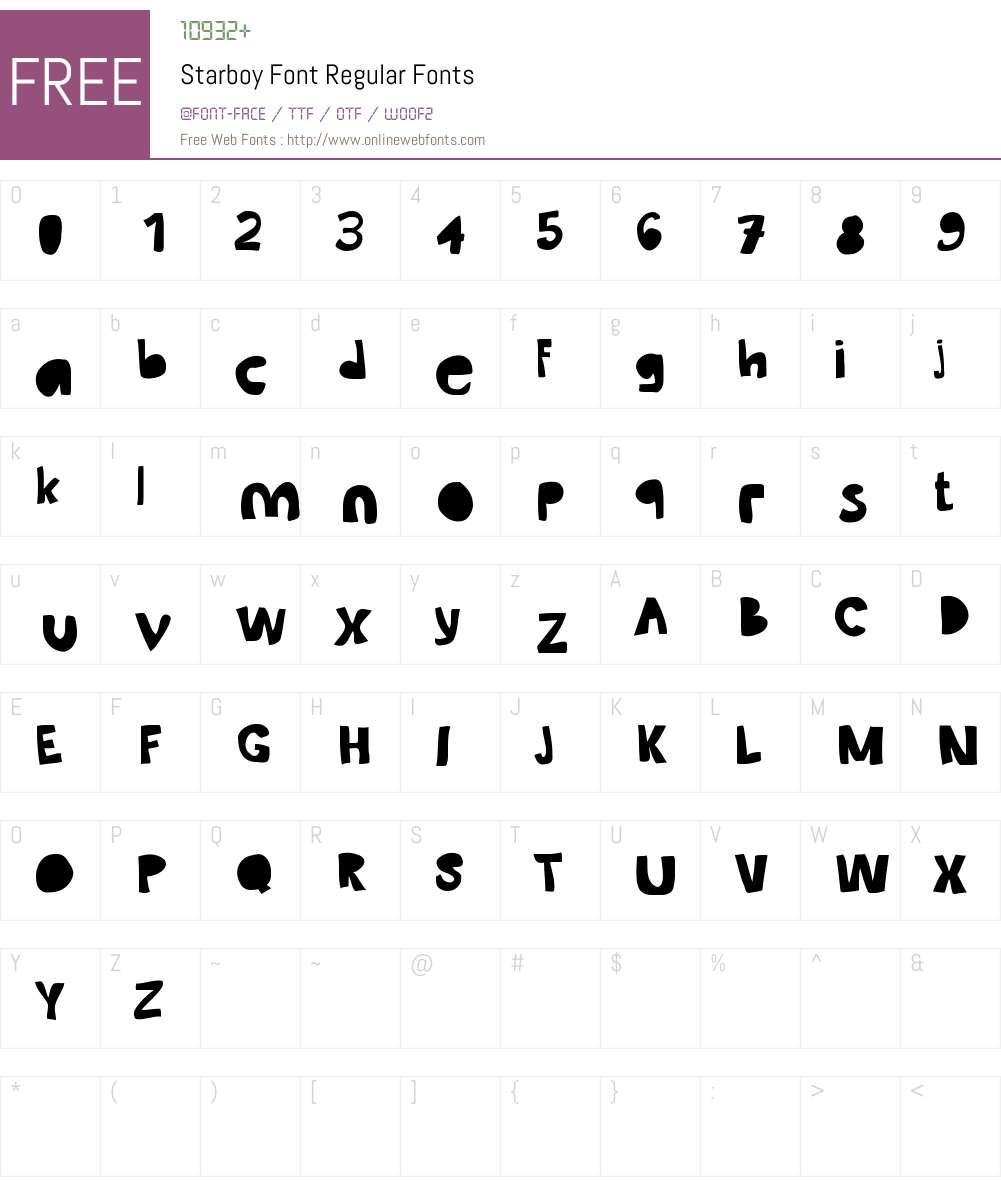 Starboy Font 1.000 Fonts Free Download - OnlineWebFonts.COM