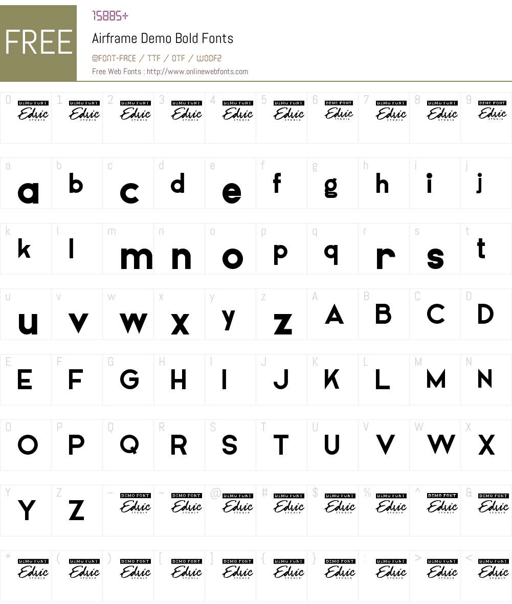 Airframe Demo Bold 1.002;Fontself Maker 3.5.4 Fonts Free Download ...