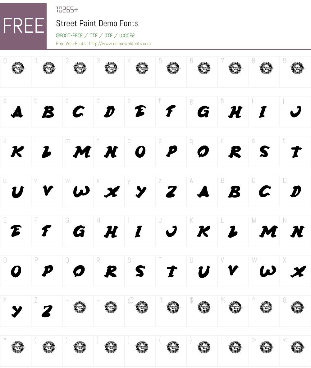 Street Paint Demo 1.002;Fontself Maker 3.5.7 Fonts Free Download ...