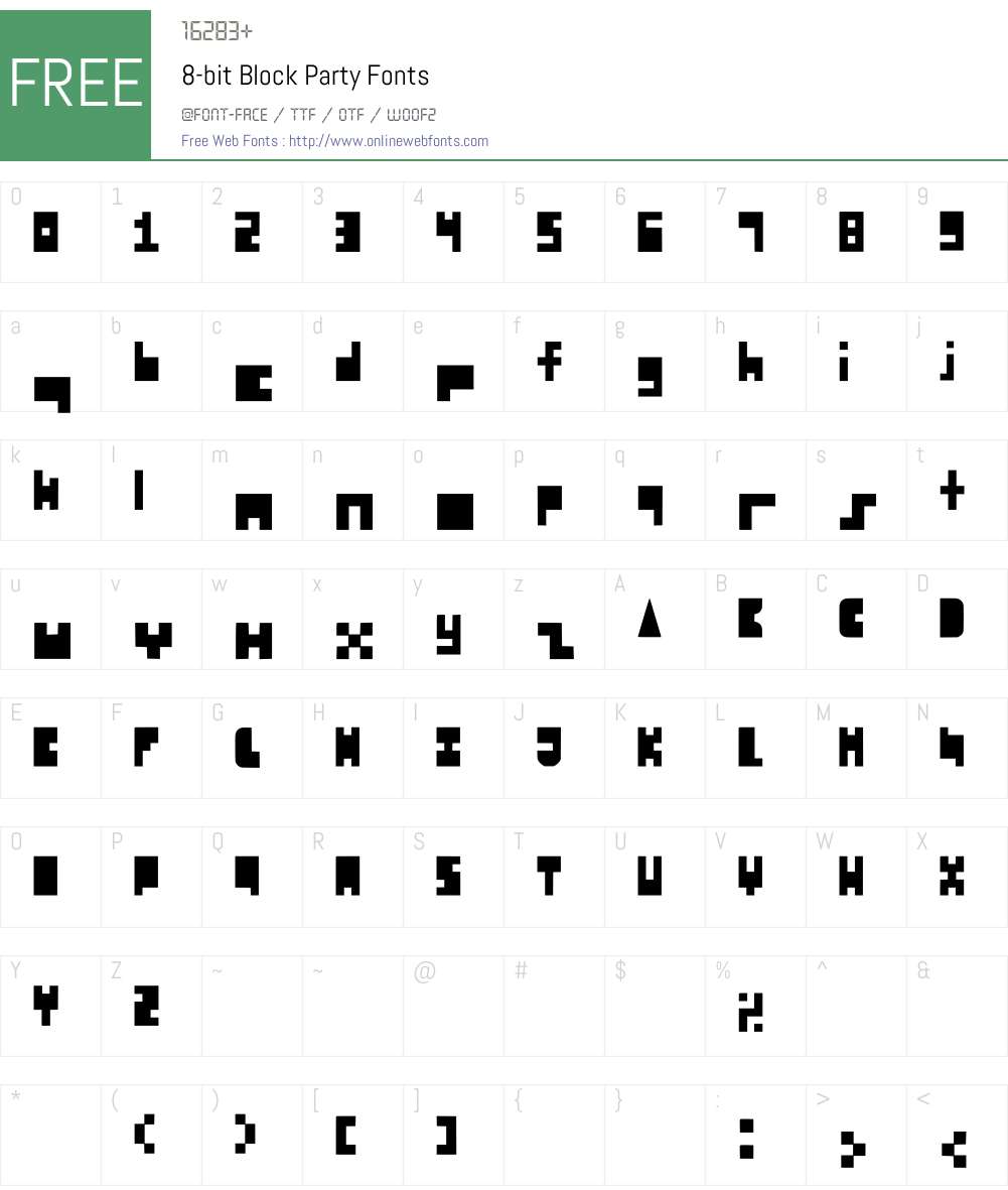 8-bit Block Party 001.000 Fonts Free Download - OnlineWebFonts.COM