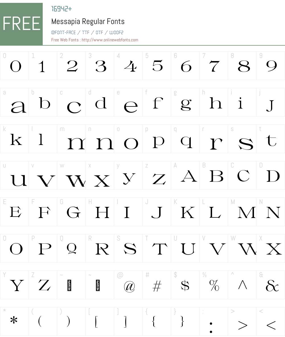 Messapia 1.000;PS 001.000;hotconv 1.0.88;makeotf.lib2.5.64775 Fonts ...