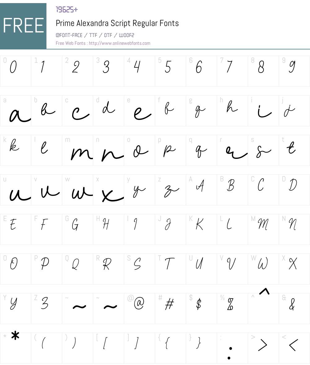 Prime Alexandra Script 1.000 Fonts Free Download - OnlineWebFonts.COM