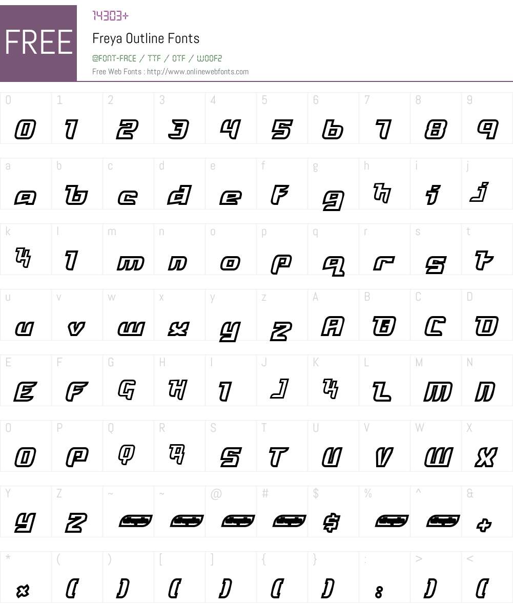 Freya Outline Macromedia Fontographer 4.1 24/12/99 Fonts Free Download ...