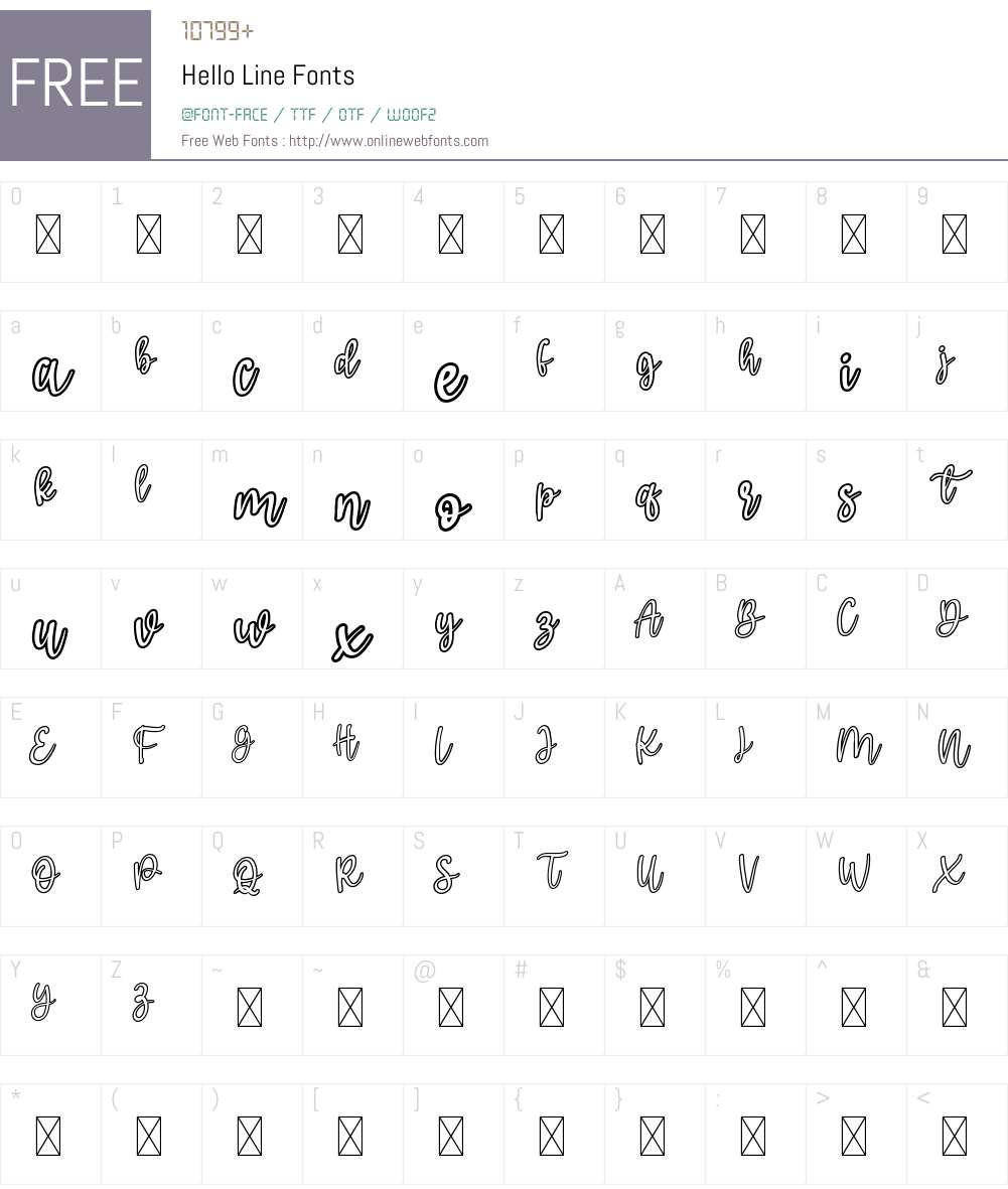 Hello Line 1.001;Fontself Maker 3.5.1 Fonts Free Download ...
