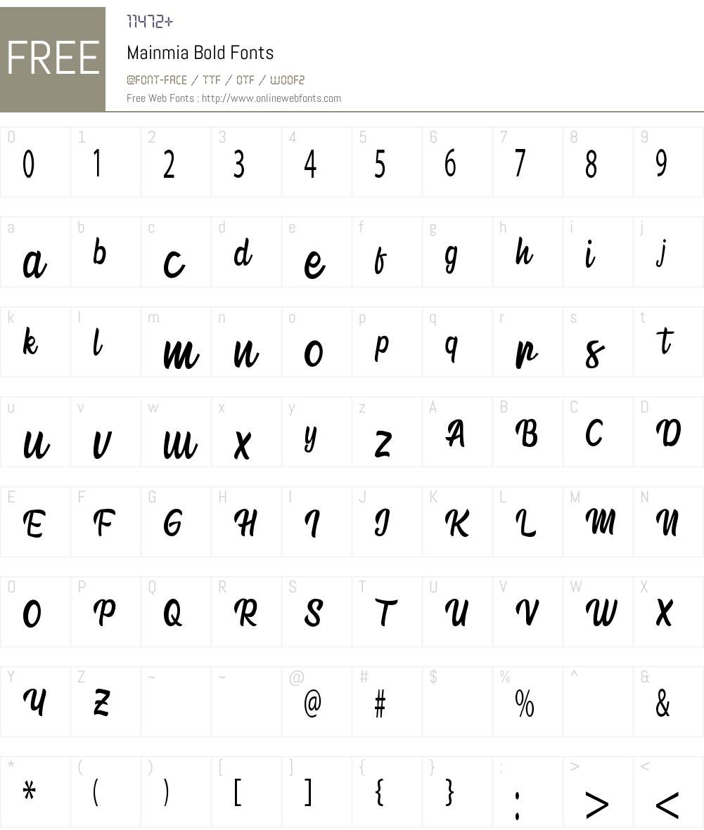 Mainmia 1.000 Fonts Free Download - OnlineWebFonts.COM