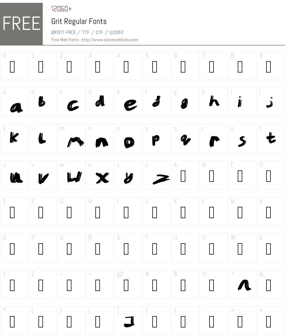 Grit Regular 001.001 Fonts Free Download - OnlineWebFonts.COM