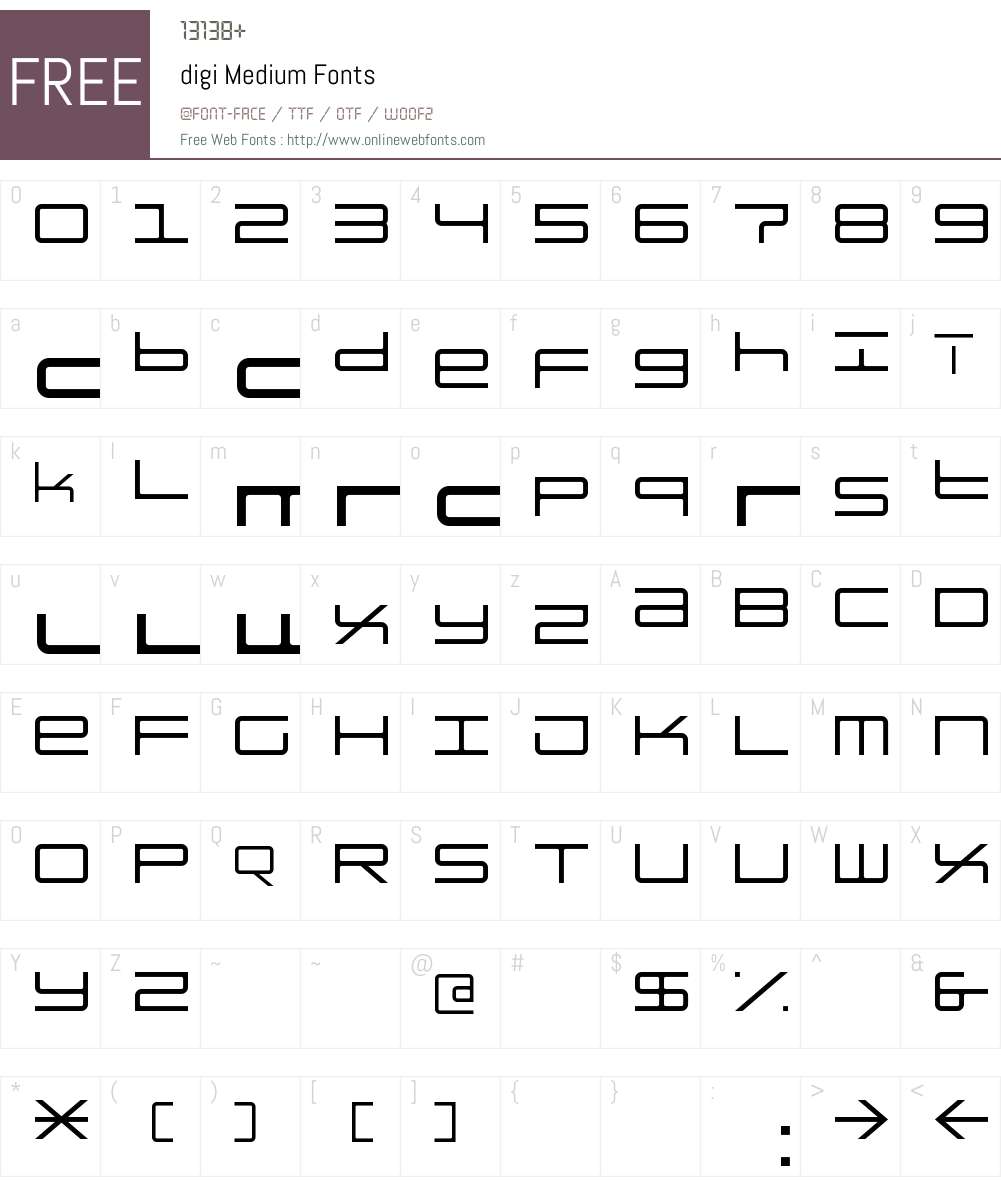 digi Medium 1.000;PS 001.000;hotconv 1.0.38 Fonts Free Download ...