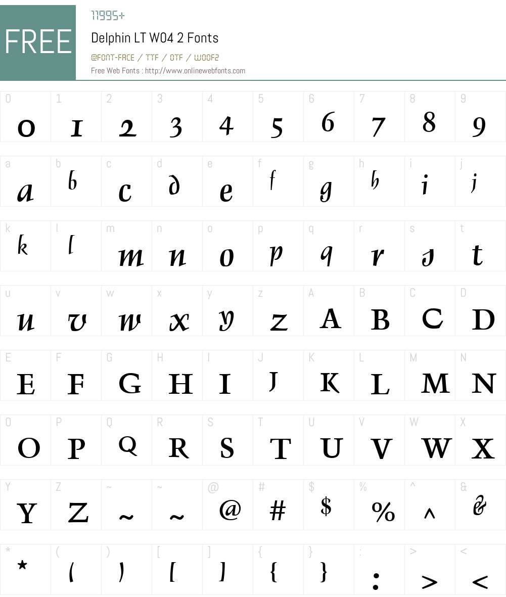 Delphin LT W04 2 1.00 Fonts Free Download - OnlineWebFonts.COM