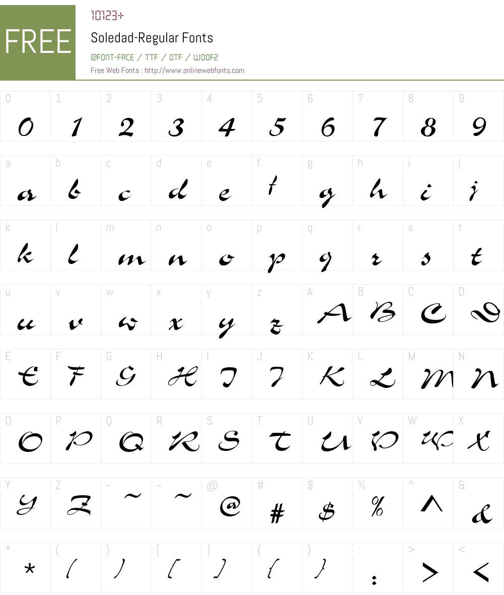 Soledad-Regular 1.0 08-10-2002 Fonts Free Download - OnlineWebFonts.COM