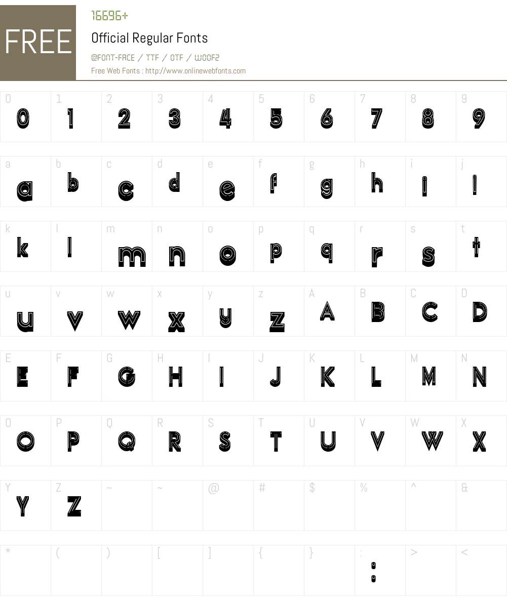 Official Regular 1.000 Fonts Free Download - OnlineWebFonts.COM