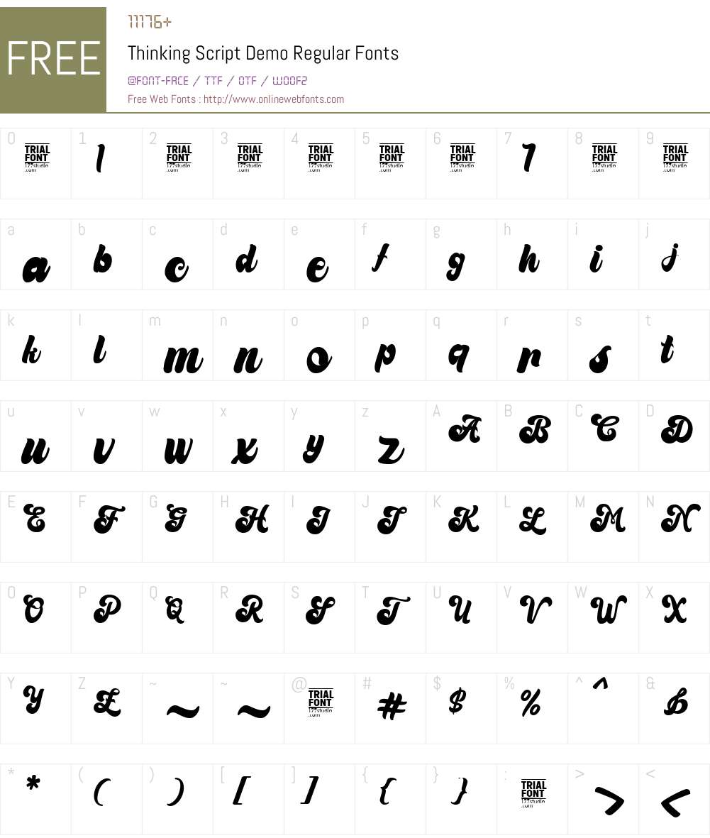 Thinking Script Demo 1.001 Fonts Free Download - OnlineWebFonts.COM