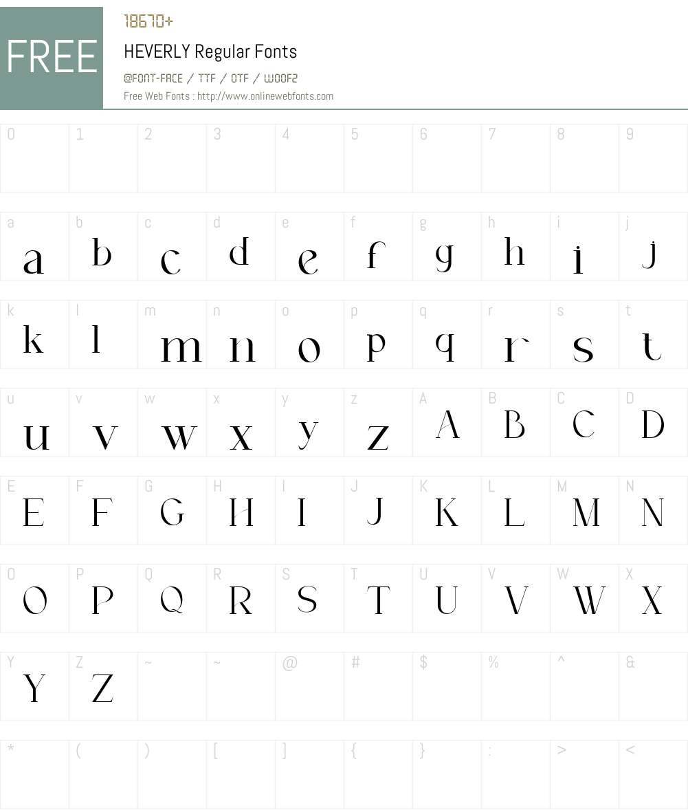 HEVERLY 1.000 Fonts Free Download - OnlineWebFonts.COM
