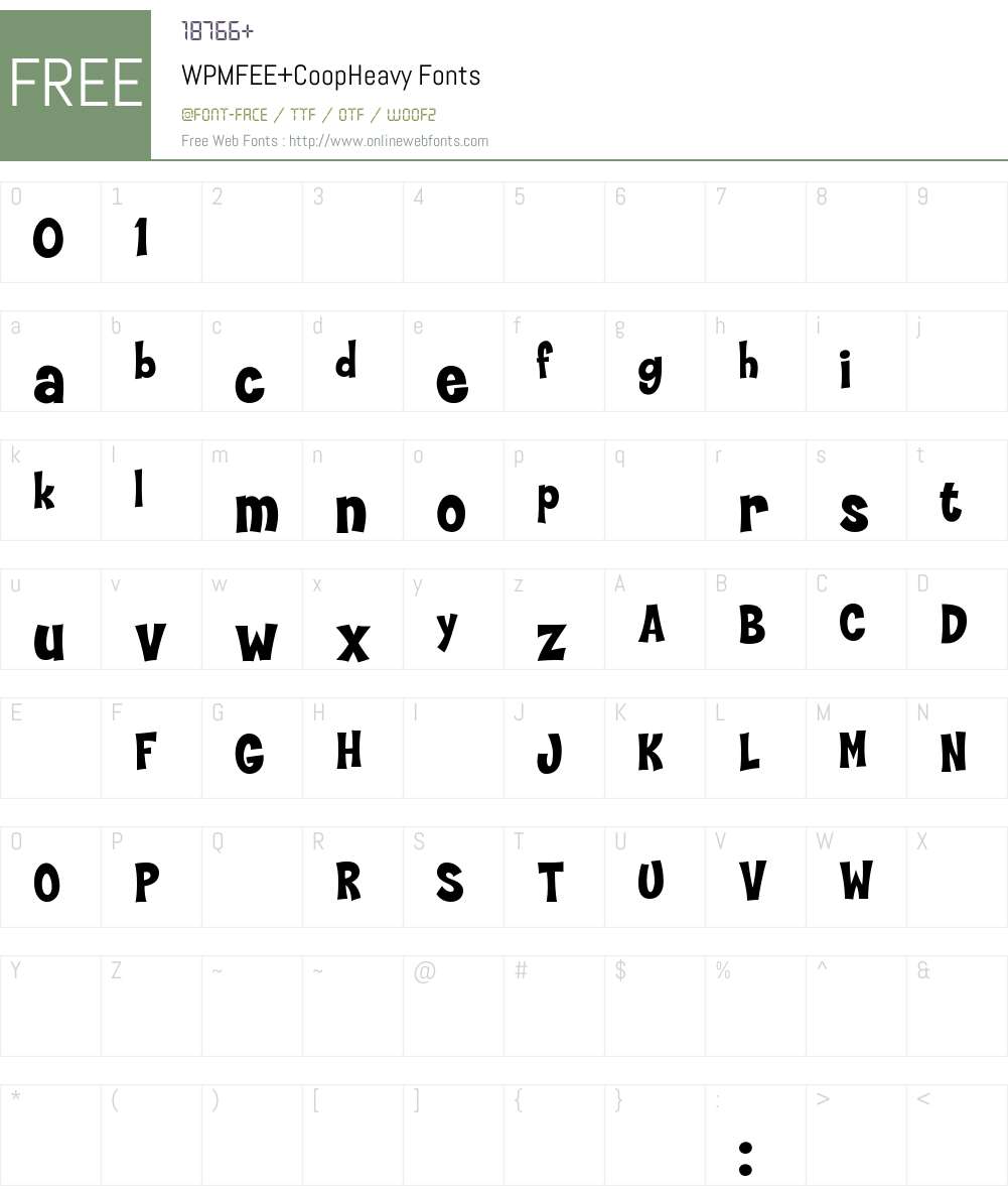 WPMFEE+CoopHeavy 1.0 Fonts Free Download - OnlineWebFonts.COM