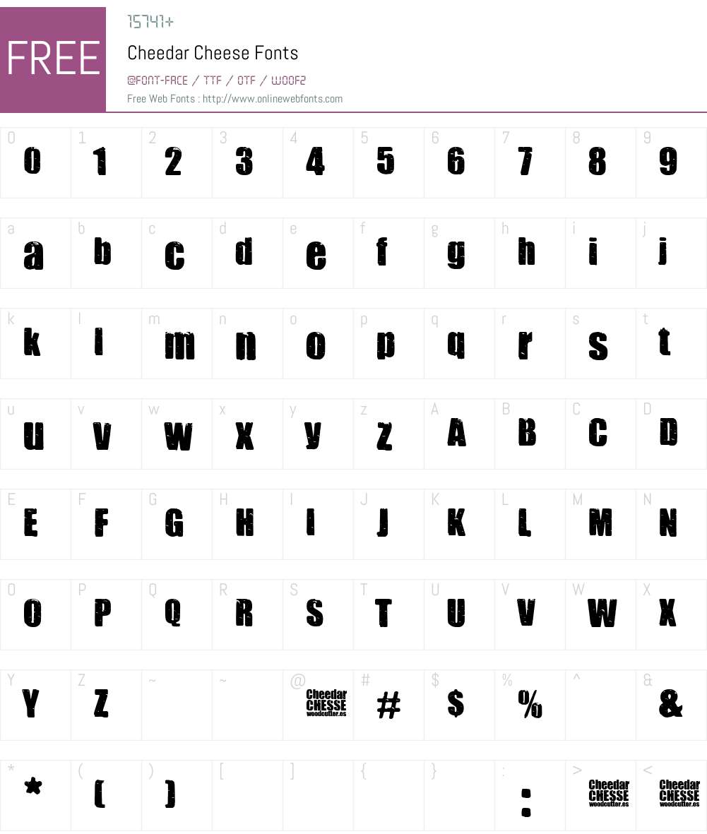 Cheedar Cheese 1.00;April 4, 2019;FontCreator 11.0.0.2388 64-bit Fonts ...