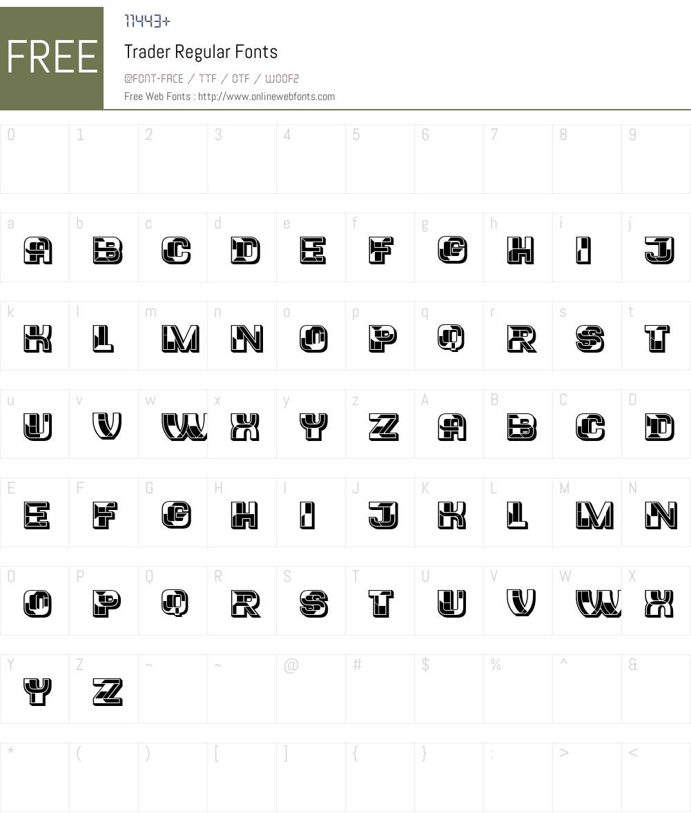 Trader Regular 1.000 Fonts Free Download - OnlineWebFonts.COM