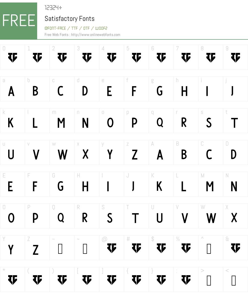 Satisfactory 001.000 Fonts Free Download - OnlineWebFonts.COM