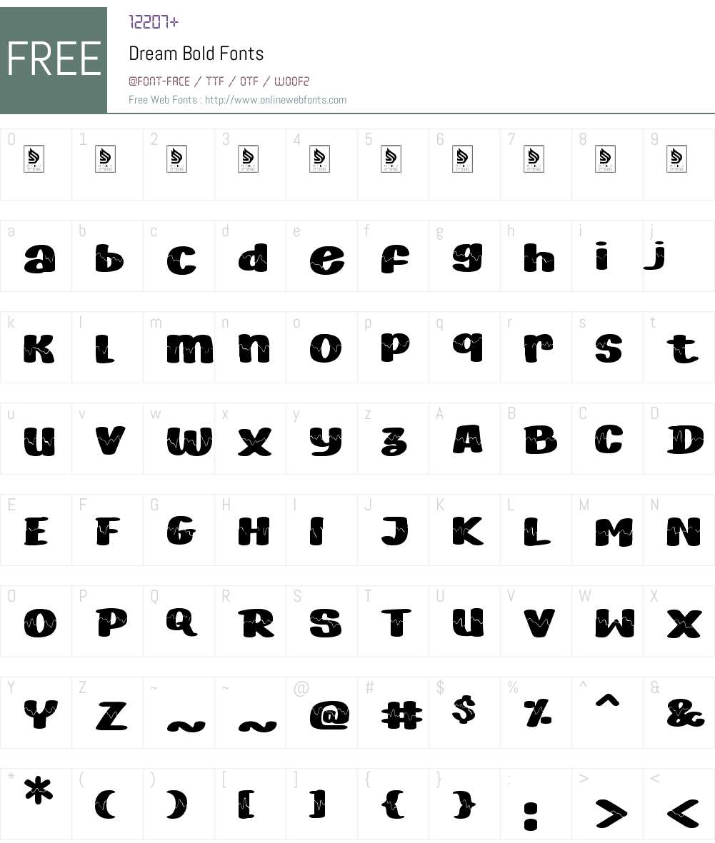 Dream Bold 1.00;September 17, 2024;FontCreator 13.0.0.2680 64-bit Fonts ...