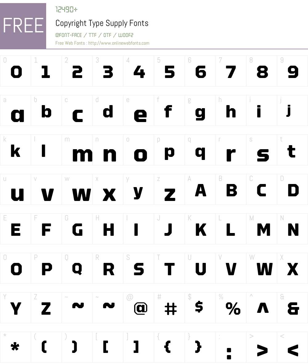 Copyright Type Supply 002.000 2013 Fonts Free Download - OnlineWebFonts.COM