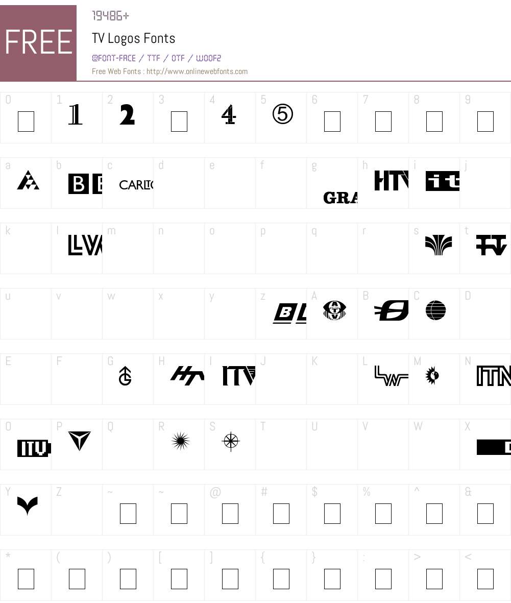 TV Logos 1.3 Fonts Free Download - OnlineWebFonts.COM