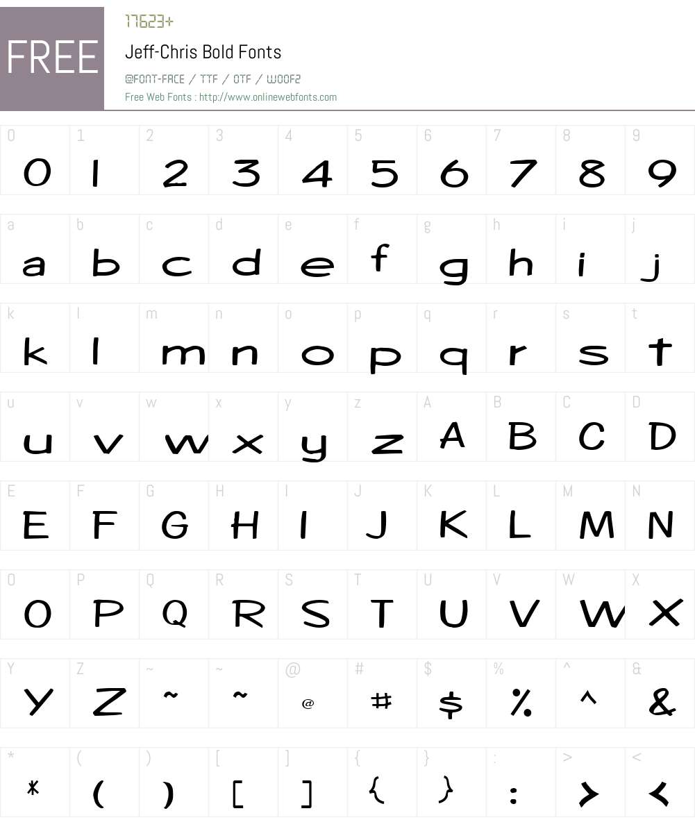 Jeff-Chris Bold Altsys Fontographer 3.5 9/6/94 Fonts Free Download ...