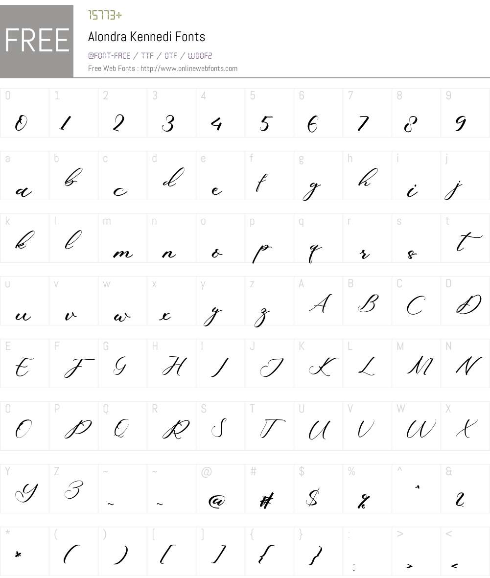Alondra Kennedi 1.001;Fontself Maker 3.5.7 Fonts Free Download ...