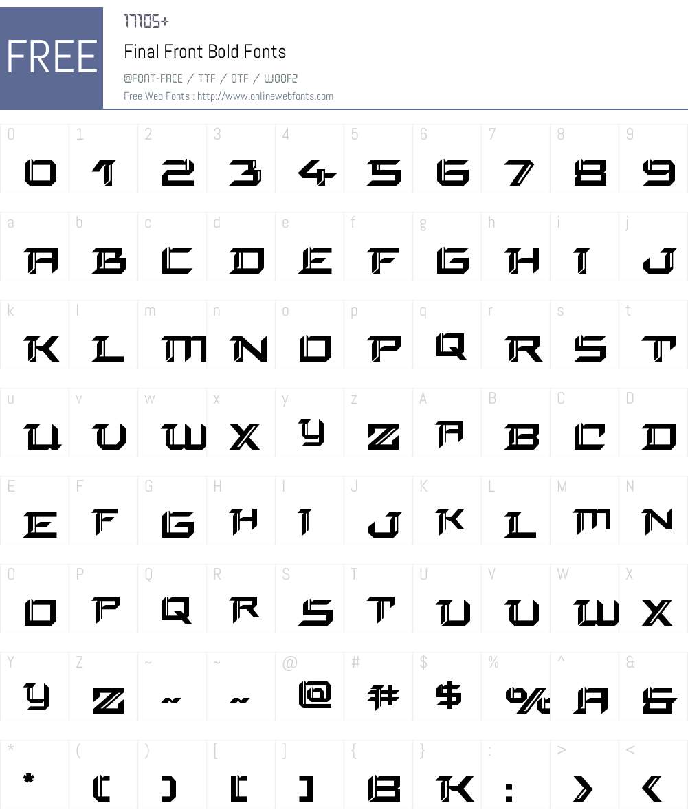 Final Front Bold 1.0; 2019 Fonts Free Download - OnlineWebFonts.COM