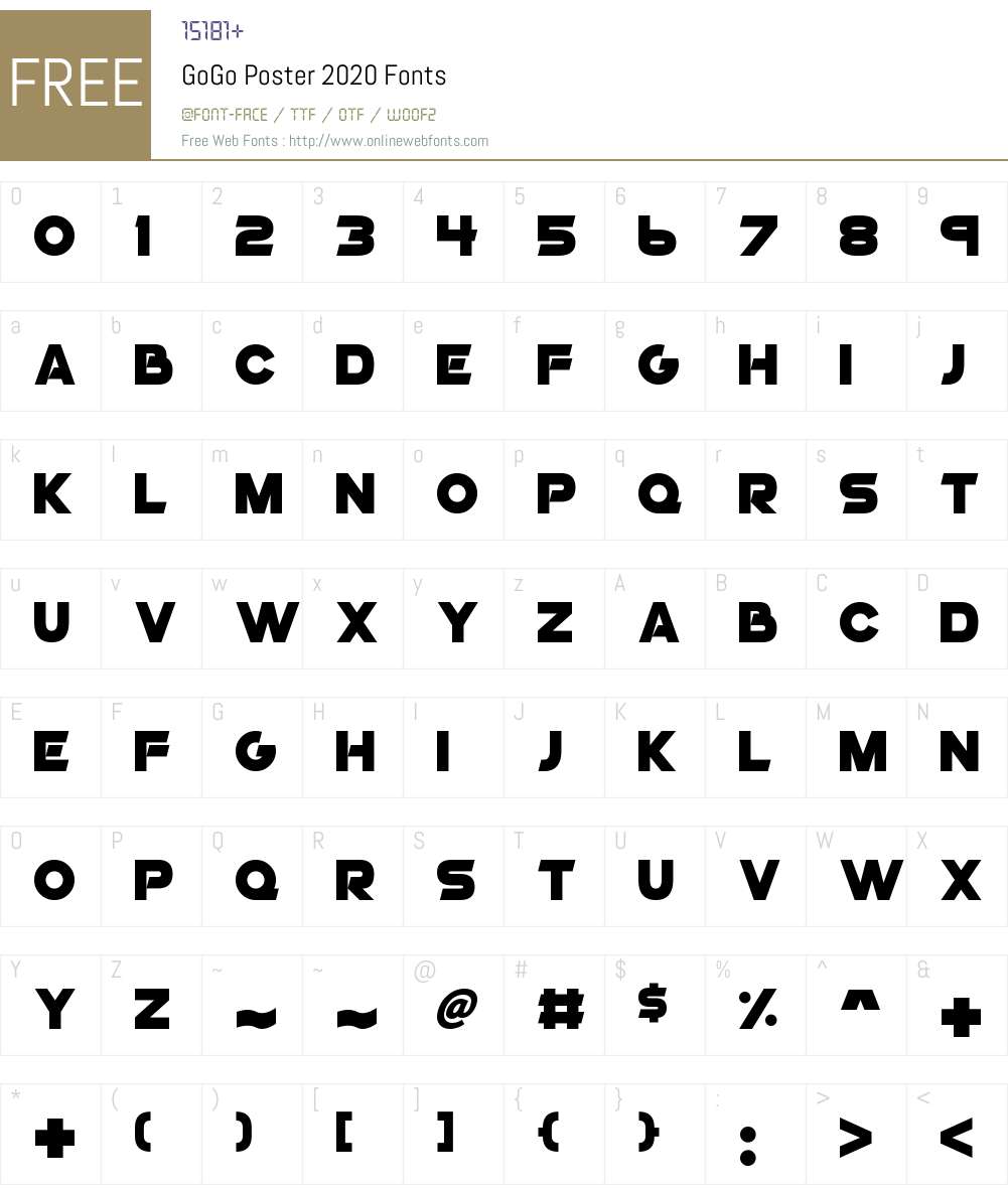 GoGo Poster 2020 1.00;June 17, 2020;FontCreator 12.0.0.2567 64-bit ...