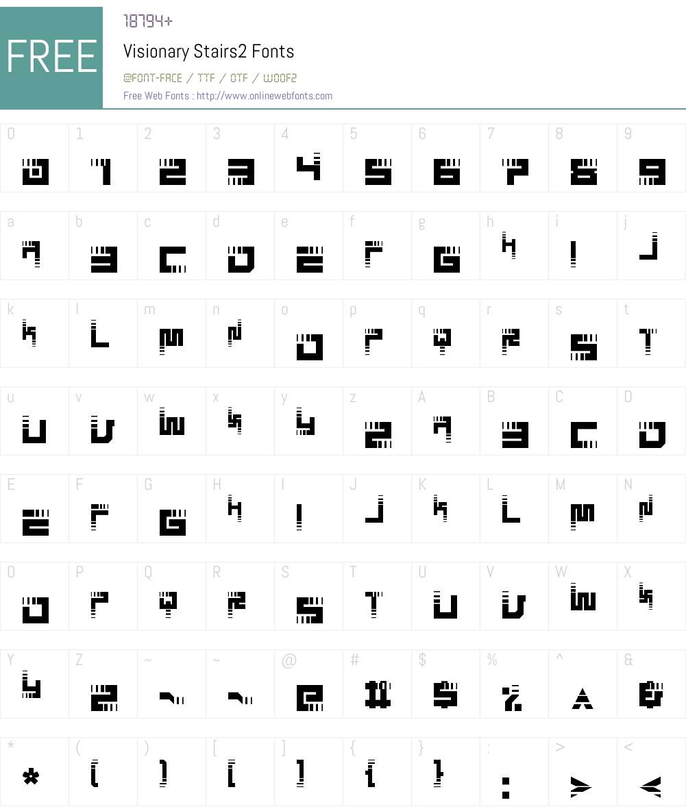 Visionary Stairs2 1.00;June 15, 2019;FontCreator 11.5.0.2427 32-bit ...
