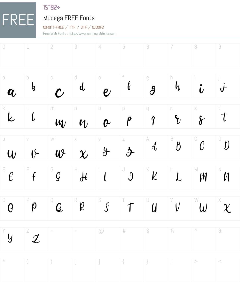 Mudega FREE 1.000 Fonts Free Download - OnlineWebFonts.COM