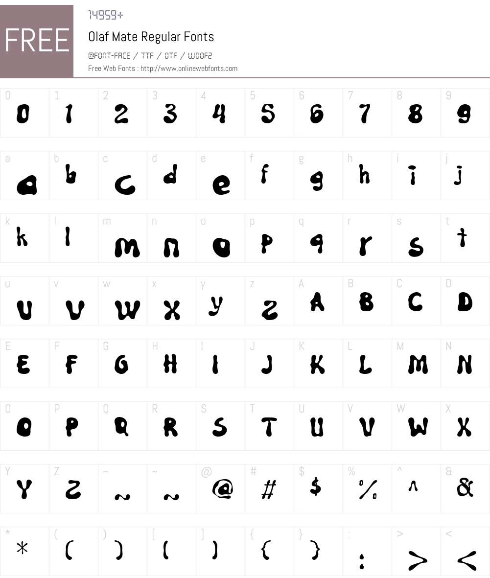 Olaf Mate 1.003 Fonts Free Download - OnlineWebFonts.COM