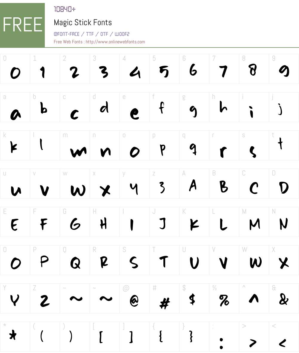 Magic Stick 1.00;August 16, 2022;FontCreator 12.0.0.2545 64-bit Fonts Free Download ...